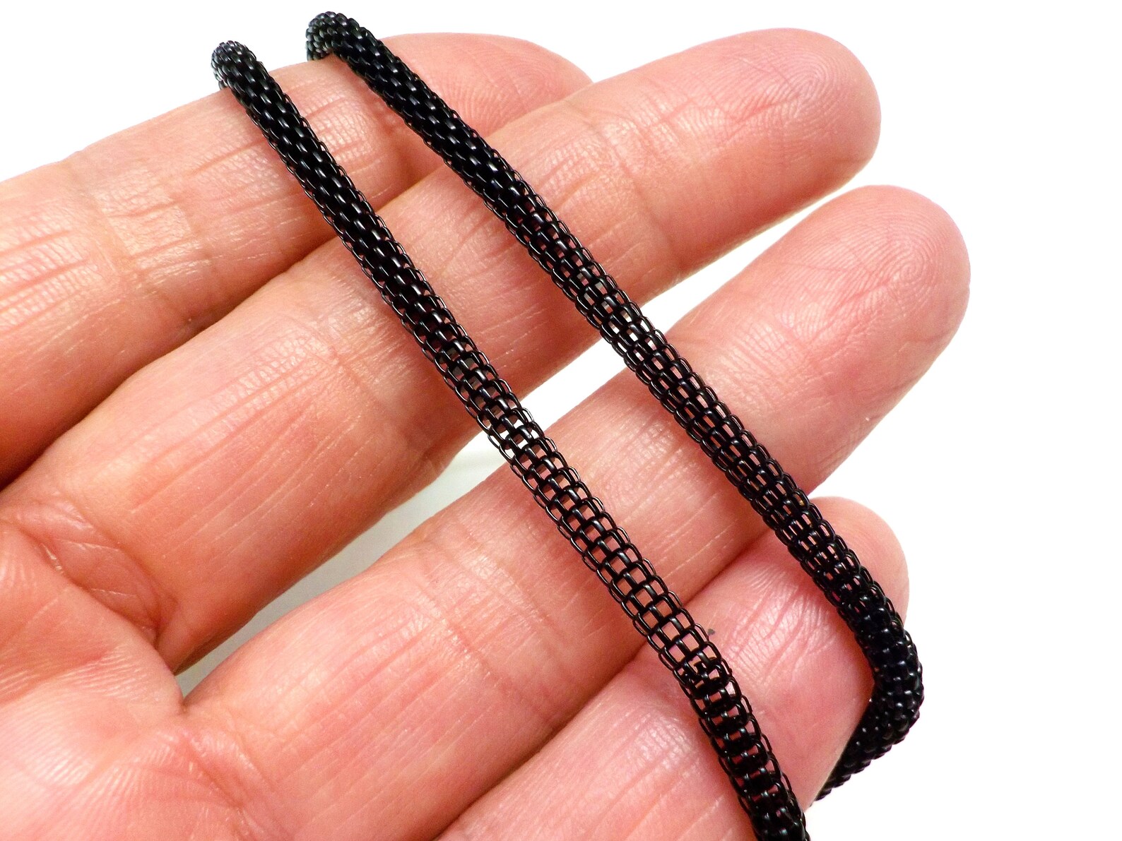 Black Round Steel Chain, Mesh Chain, Net Chain, Colored Round Chain 3mm ...