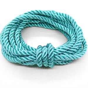 5mm Veraman Mint Satin Twisted Cord, Wrapped Thread Cord, Polyester ...
