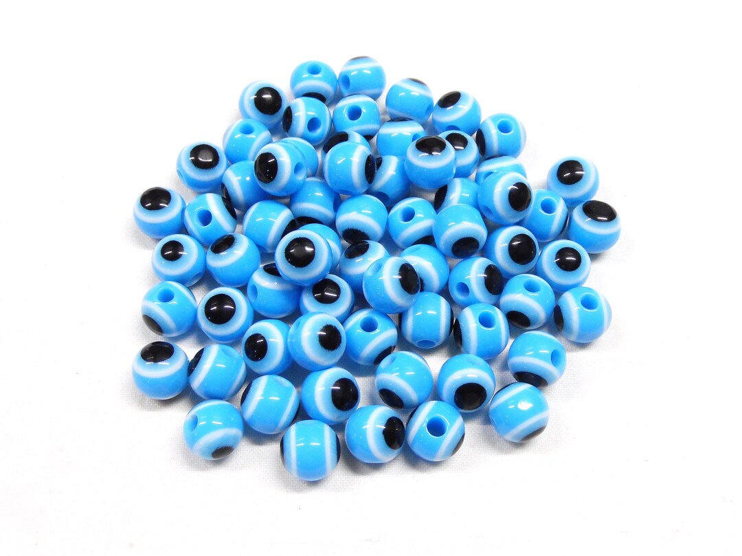Large Evil Eye Beads, Turquoise Evil Eye Beads, Good Luck Symbol ...