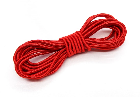 Red Wrapped Silk Satin Cord Soutache Wrapped Thread Cord | Etsy