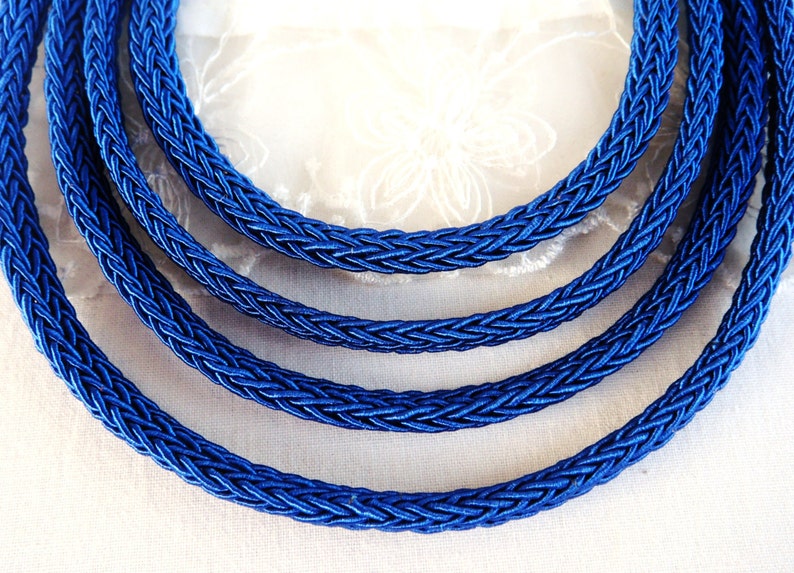 Oval Braided Trim Cord, Semisoft Cord, Blue Licorice Style Rope ...