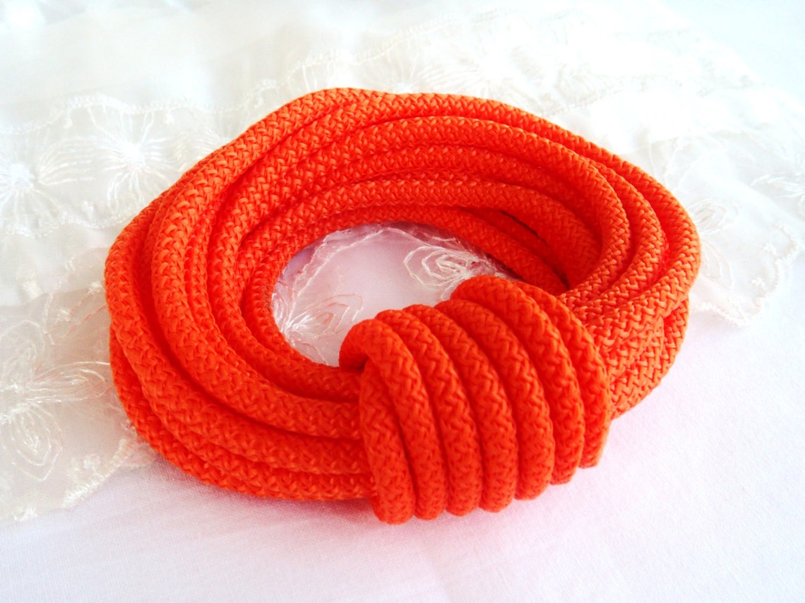 Orange Climbing Cord, Semisoft Rope Cord, Round Cord 5mm Approx. - 2 ...