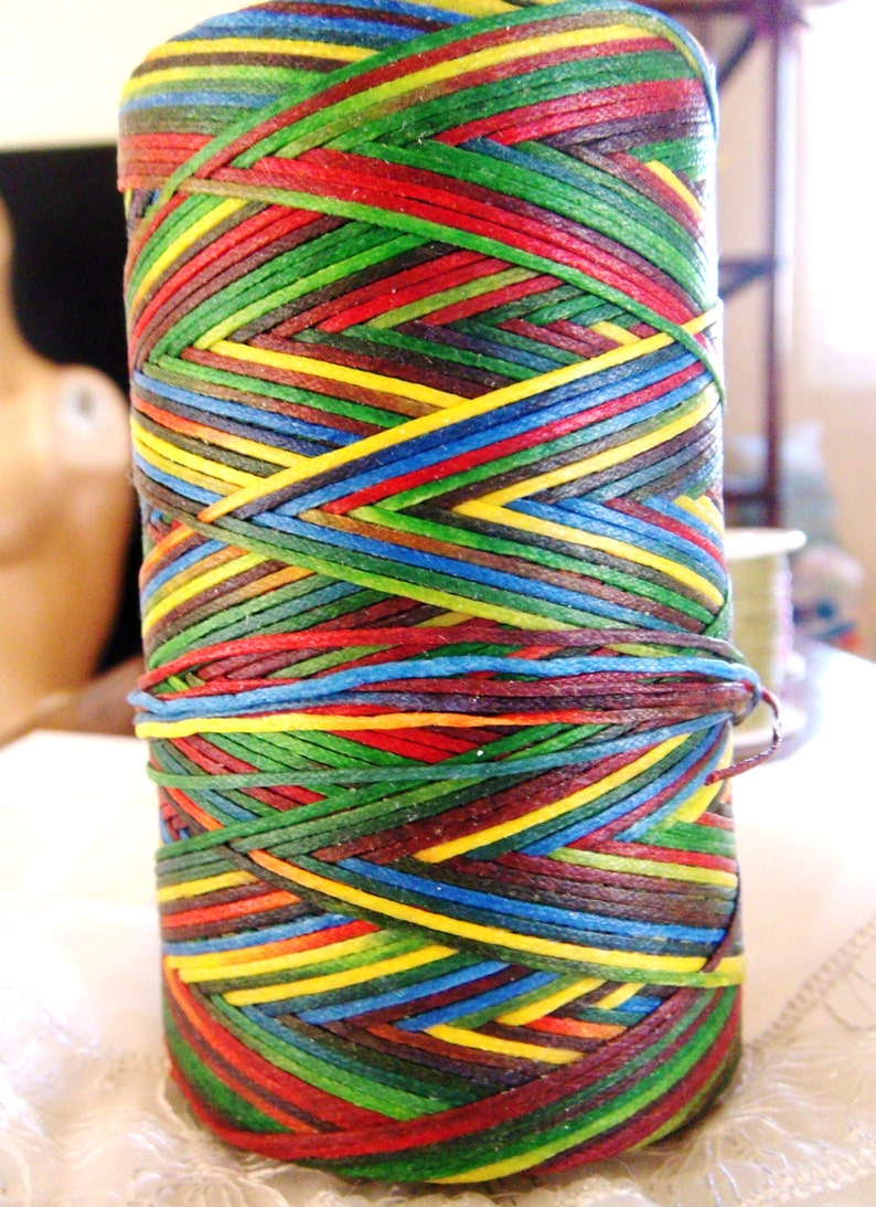 Waxed Multi Color Cord 1mm Cotton Cord Multi Color Cotton - Etsy UK