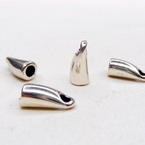 Silver Plated Curved End Cap for 3mm Round Cord, Edge Terminal, Cord ...