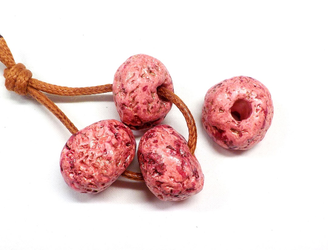 Irregular Round Ceramic Beads, Matte Ceramic Slider, Handmade Greek ...