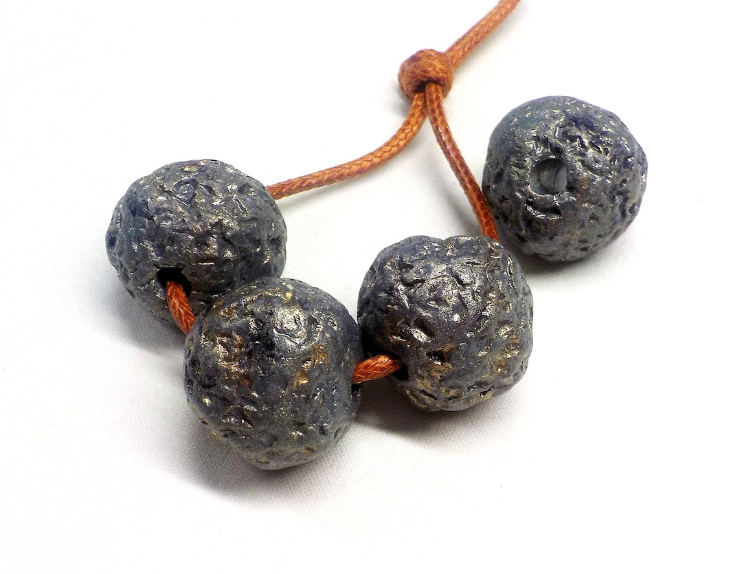 Irregular Round Ceramic Beads, Matte Ceramic Slider, Handmade Greek ...