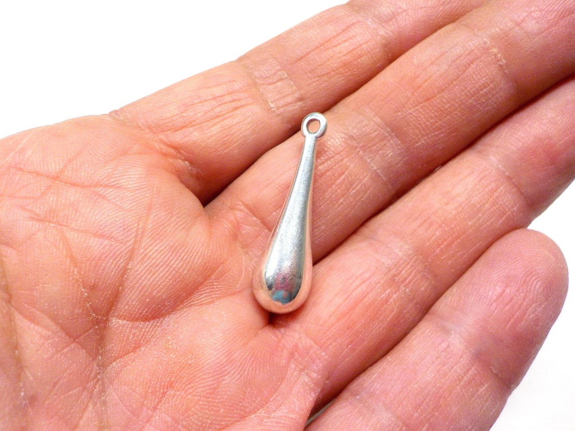 Silver Plated Drop Pendant, Statement Drop Pendant, Boho Drop Earrings ...