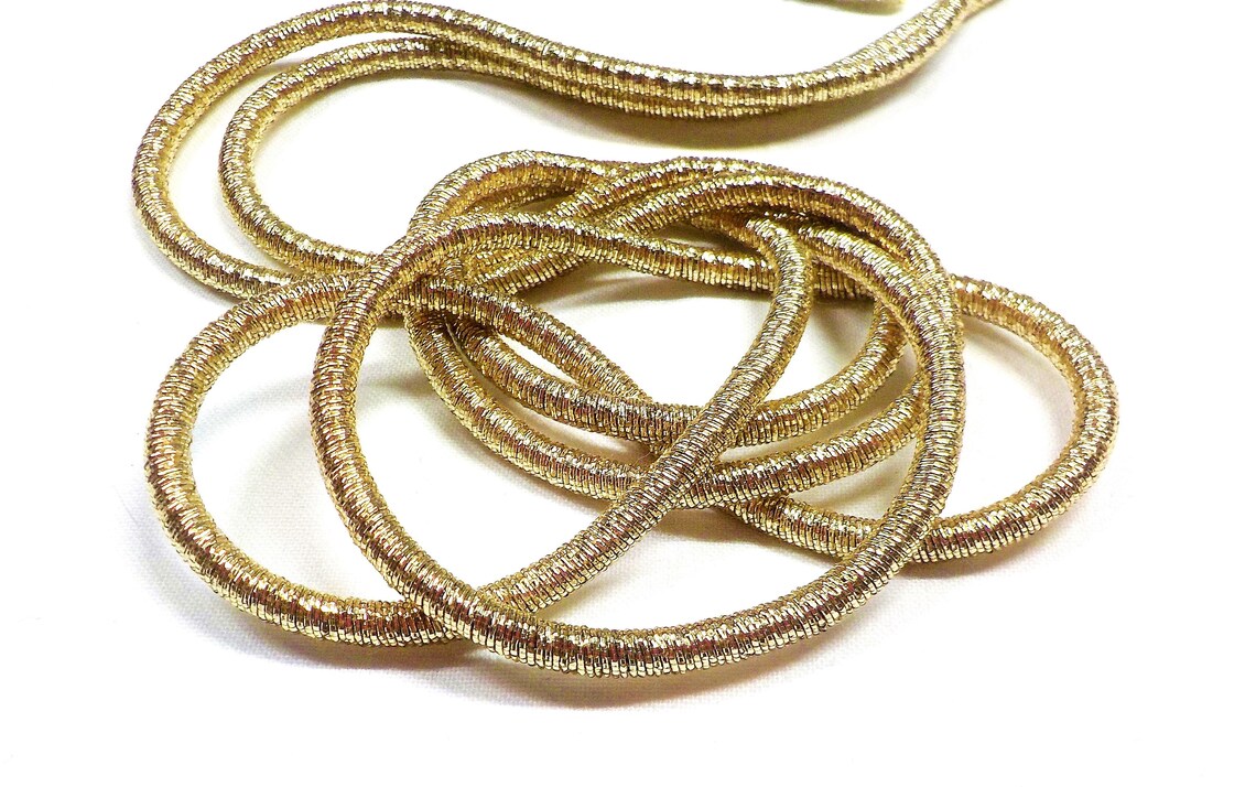 4mm Gold Covered Mesh Chain Gold Wrapped Thread Chain Fiber | Etsy