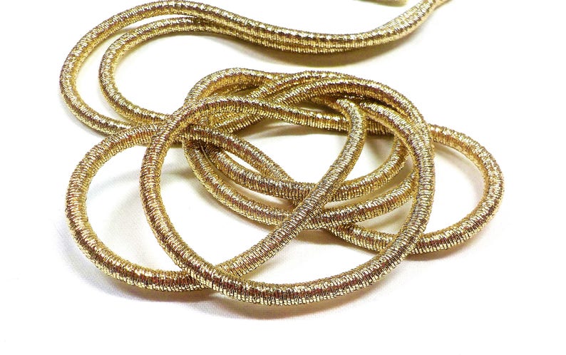 4mm Gold Covered Mesh Chain Gold Wrapped Thread Chain Fiber - Etsy
