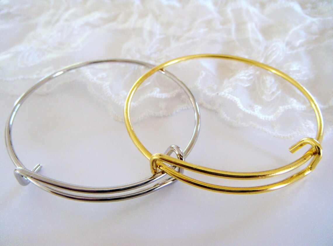 Adjustable Wire Bangle Bracelet for Stacking Charms Bracelet - Etsy