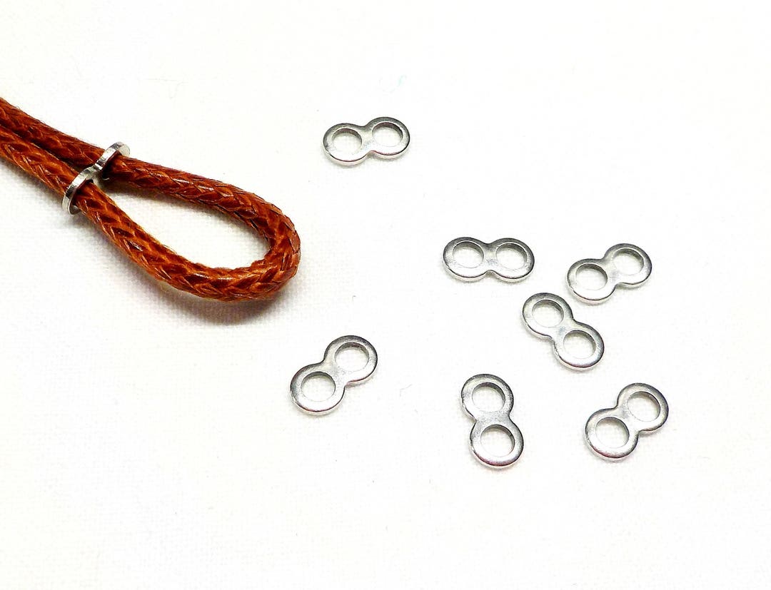 999 Silver Plated Double Loop Infinity Connector, Bead Separator, Clasp ...