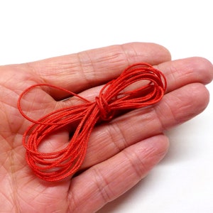 0.8mm Red Satin Cord, Bracelet Satin Cord, Nylon Thread Cord for ...