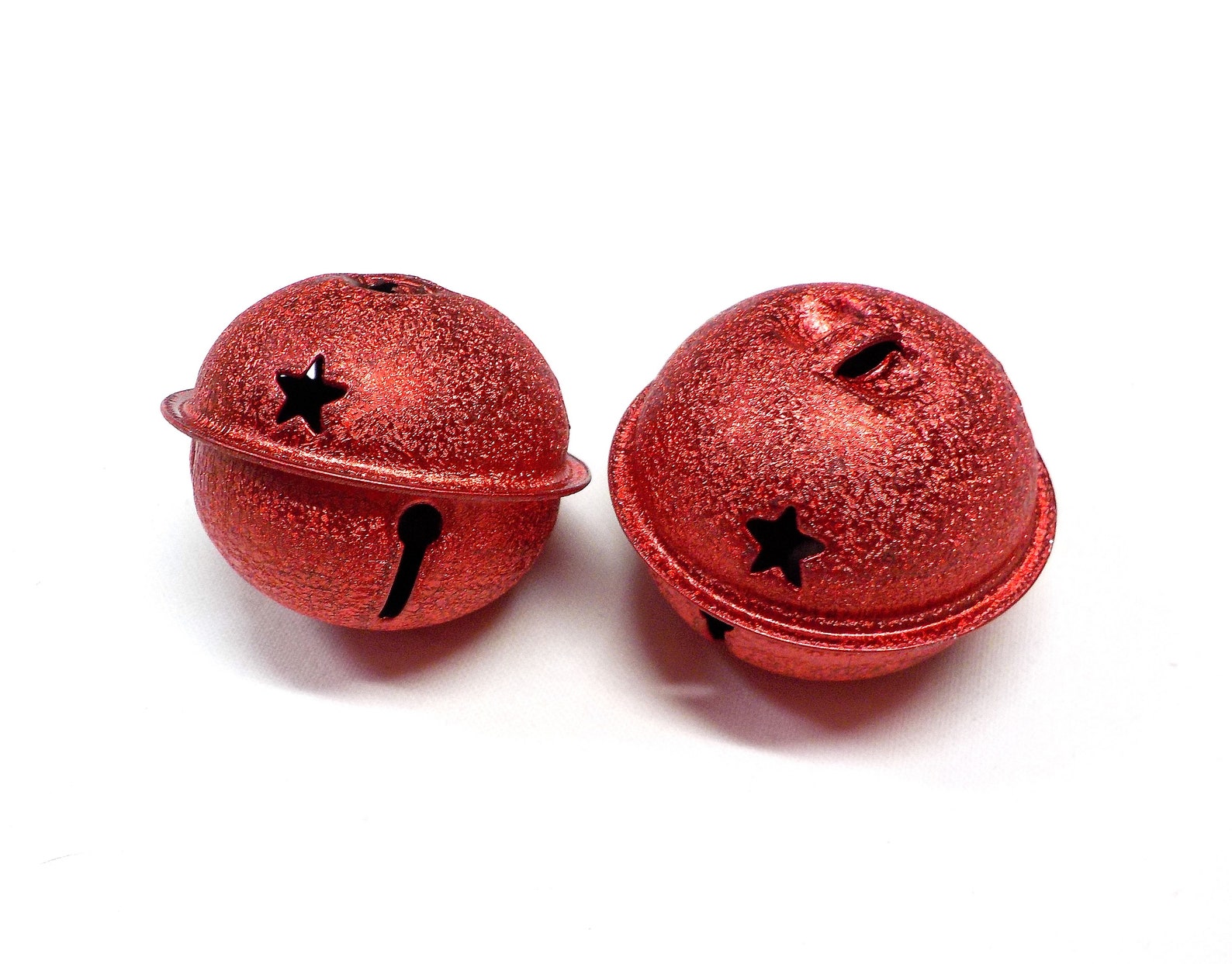 Red Stardust Jingle Bells, Home Decor Bells, Large Round Sound Bells ...