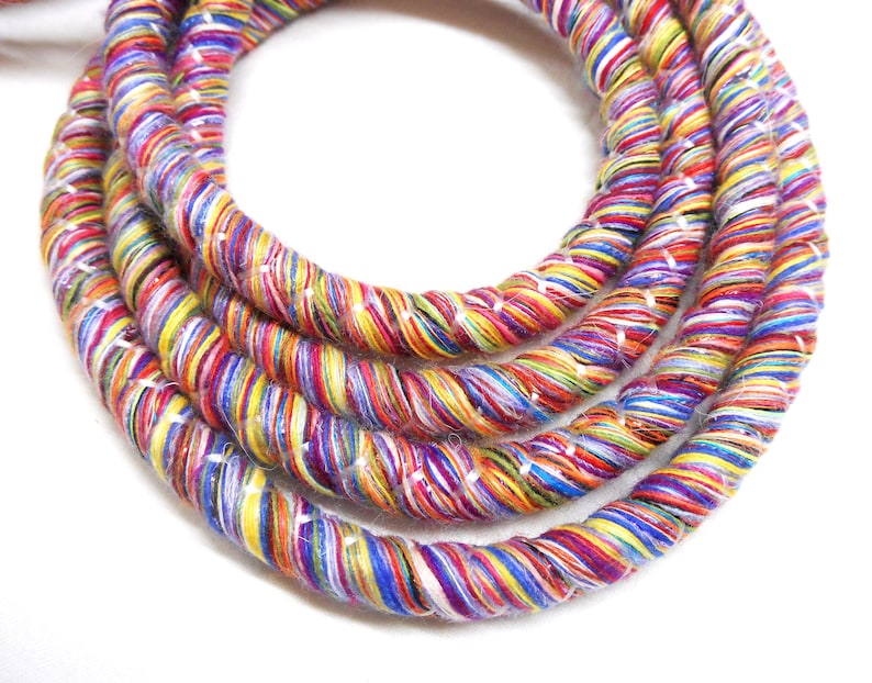 Multi Color Wrapped Thread Rope Cord Covered Cording Fibre - Etsy