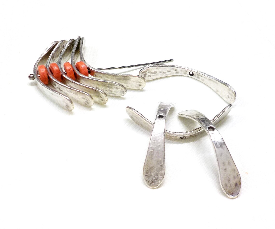 Silver Plated Arched Bar Curved Bar Bead Silver Spacer - Etsy