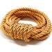 5mm Gold Satin Twisted Cord, Wrapped Thread Cord, Rope Cord - 2 Yards ...