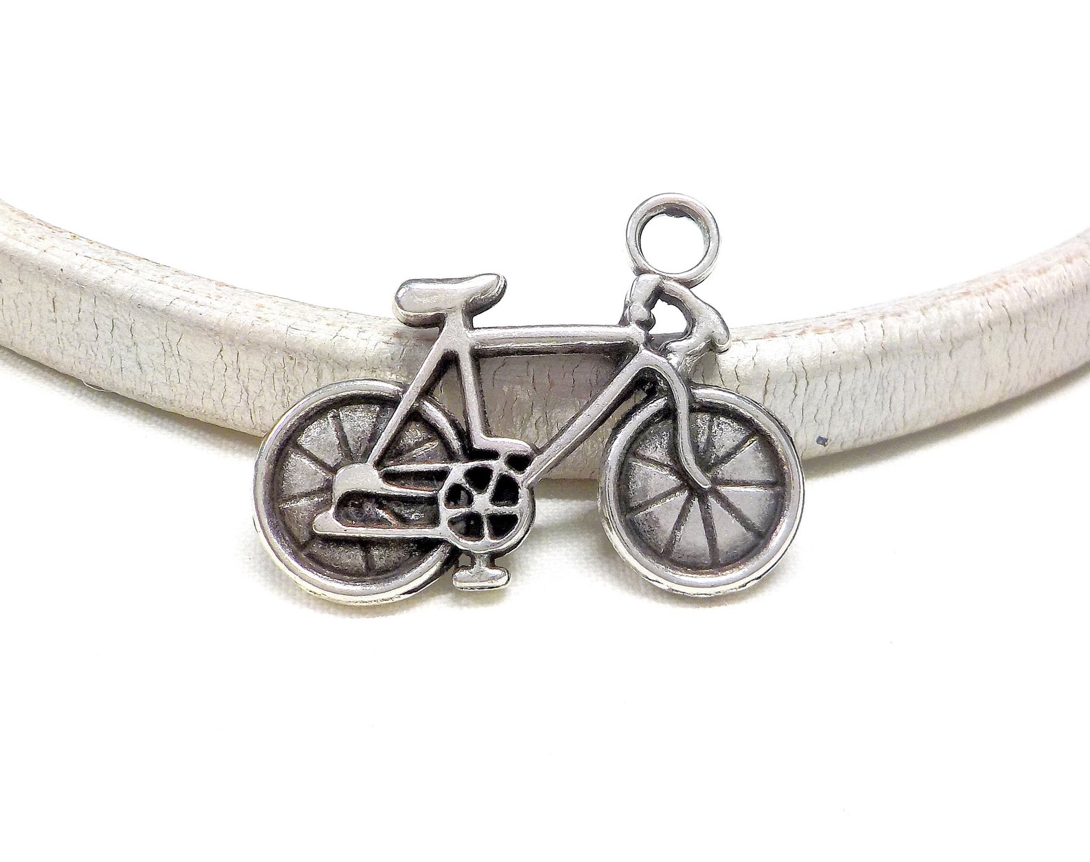 Silver Plated Bike Pendant, Bicycle Charm, Bicycle Pendant, Bike ...