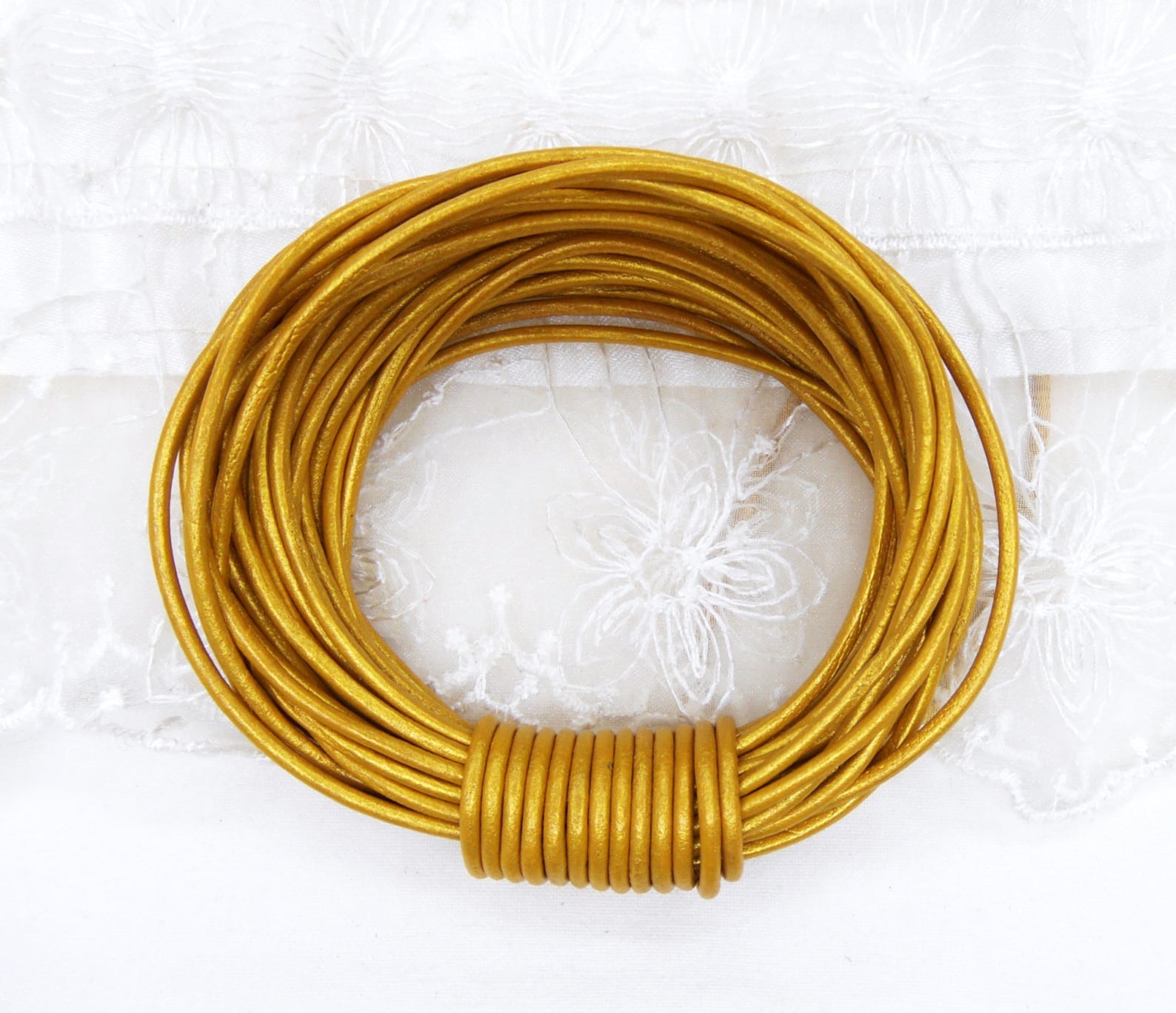 Gold Genuine Round Leather Cord 2mm Greek High Quality | Etsy