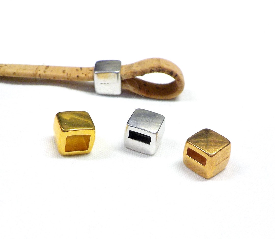 Bracelet End Loop Makers, Silver Loop Making End Caps, 5mm Flat Cord ...