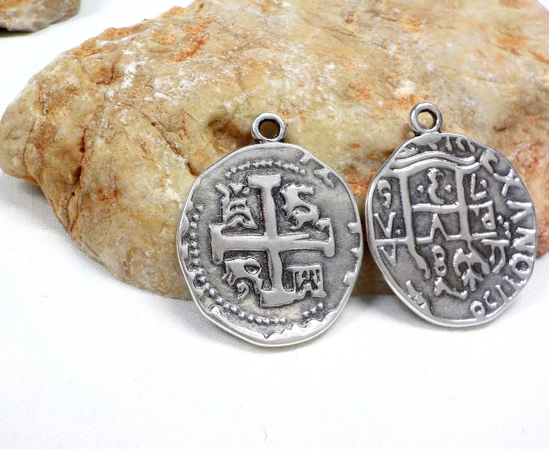 Silver Plated Round Cross Pendant Double Sided Cross Pendant - Etsy