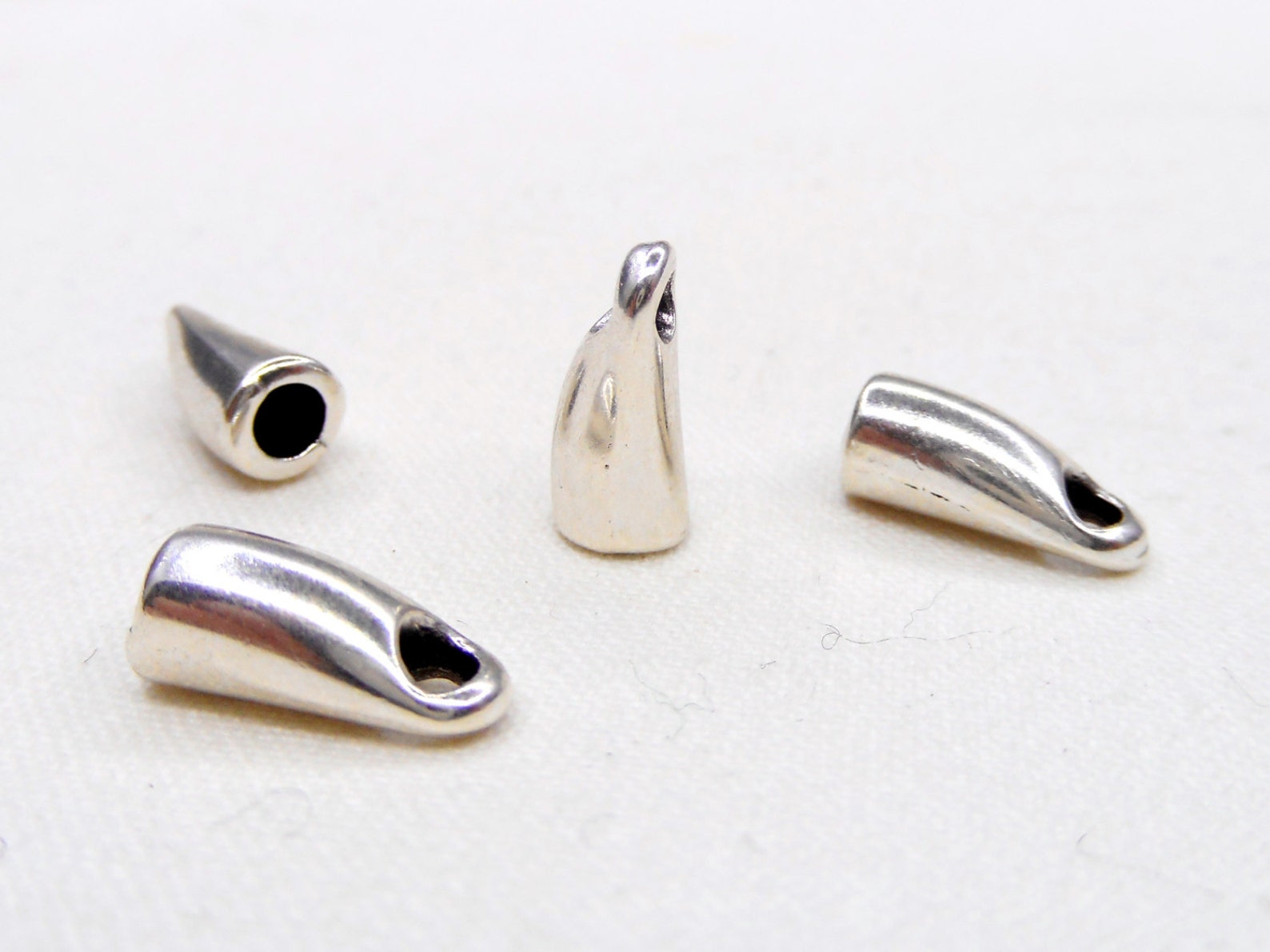 Silver Plated Curved End Cap for 3mm Round Cord Edge - Etsy