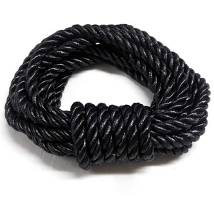 5mm Black Satin Twisted Cord, Wrapped Thread Cord, Rope Cord- 2 Yards ...