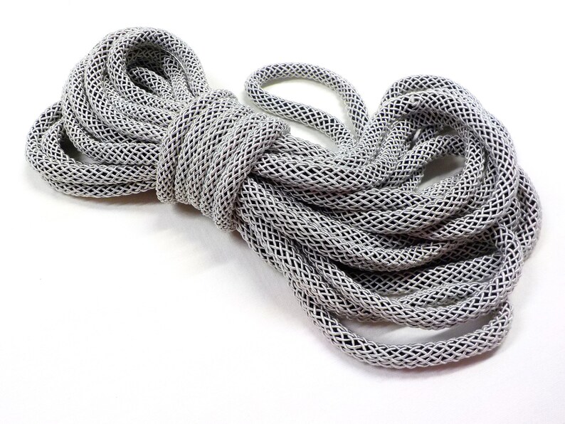 Light Grey Braided Oval Rope Cord Gray Semisoft Trim Cord - Etsy
