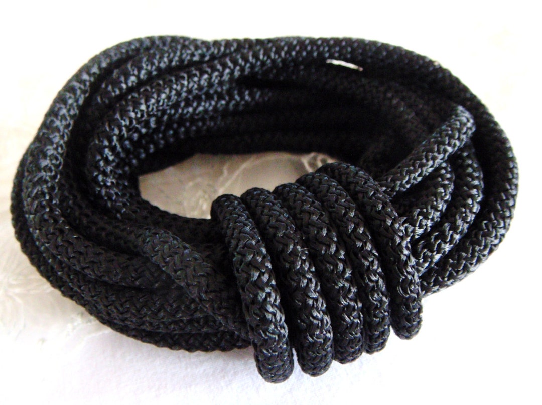 Black Climbing Cord, Semisoft Rope Cord, Round Cord 5mm Approx. - 2 ...
