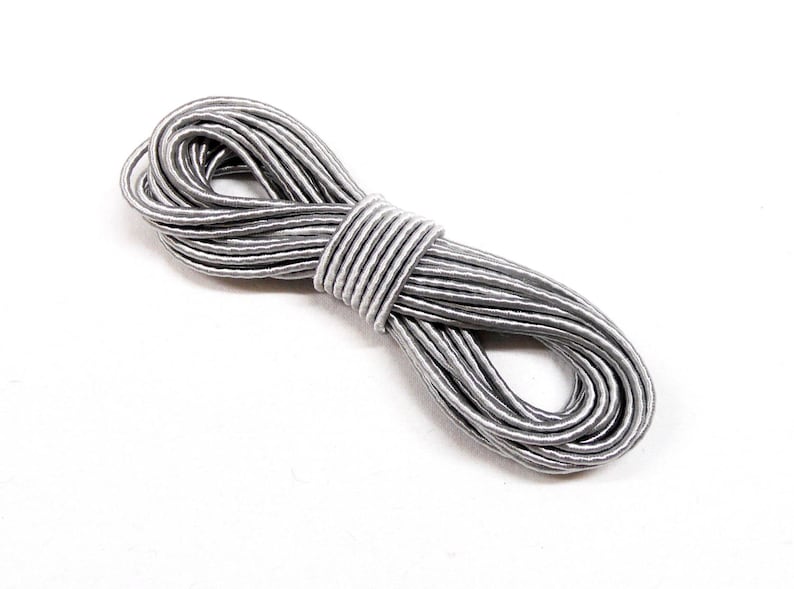 2mm Silver Wrapped Silk Satin Cord Soutache Wrapped Thread - Etsy