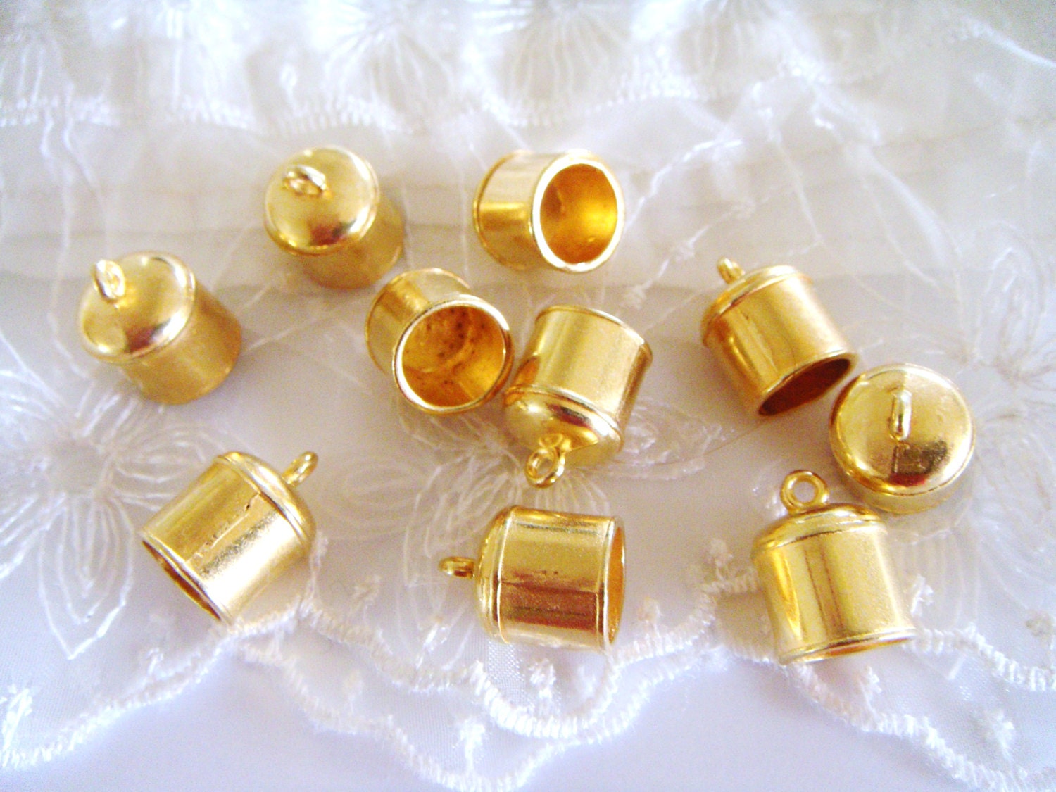 Gold Plated End Caps for 10mm Round Cord End Caps Cord | Etsy