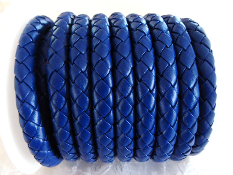 Dark Blue Braided Vegan Leather Cord Faux Leather 7-8mm Cord - Etsy