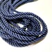 Navy Blue Satin Twisted Cord, Wrapped Thread Cord, Polyester Braided ...