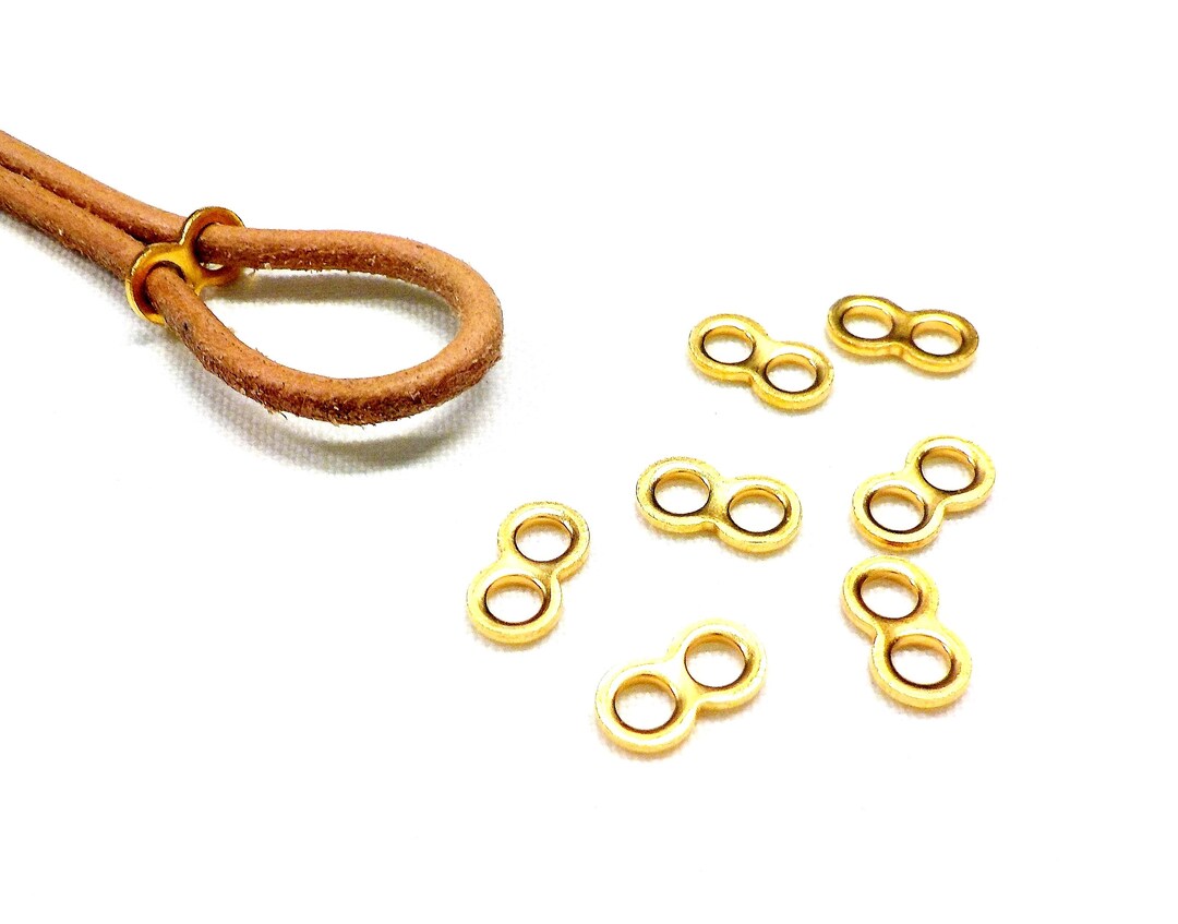24K Gold Plated Double Loop Infinity Connector, Bead Separator, Clasp ...