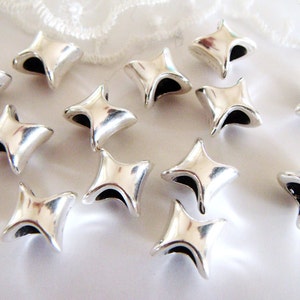 Silver Plated Irregular Tube Beads, Irregular Metal Rings Sliders ...
