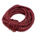 5mm Dark Red Satin Twisted Cord, Wrapped Thread Cord, Polyester Braided ...