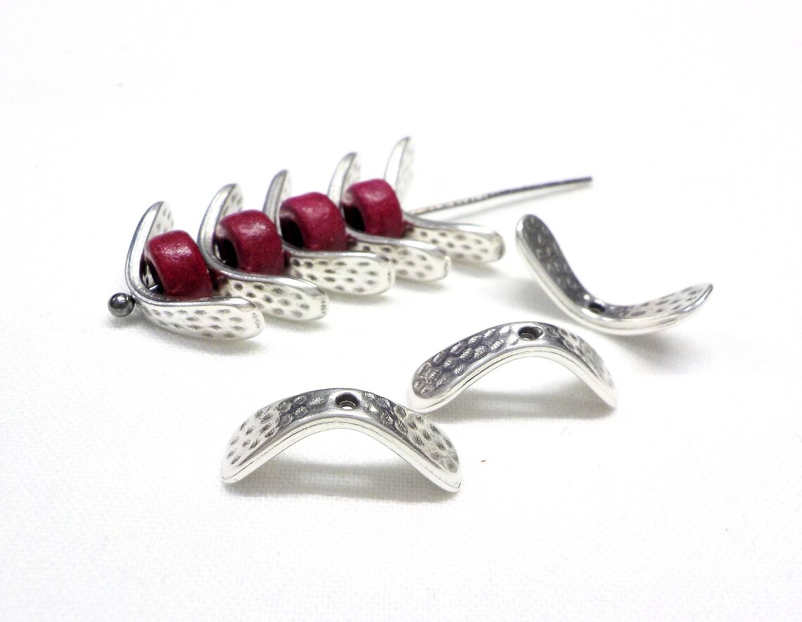 999 Silver Plated Arched Bar Curved Bar Bead Silver Spacer - Etsy