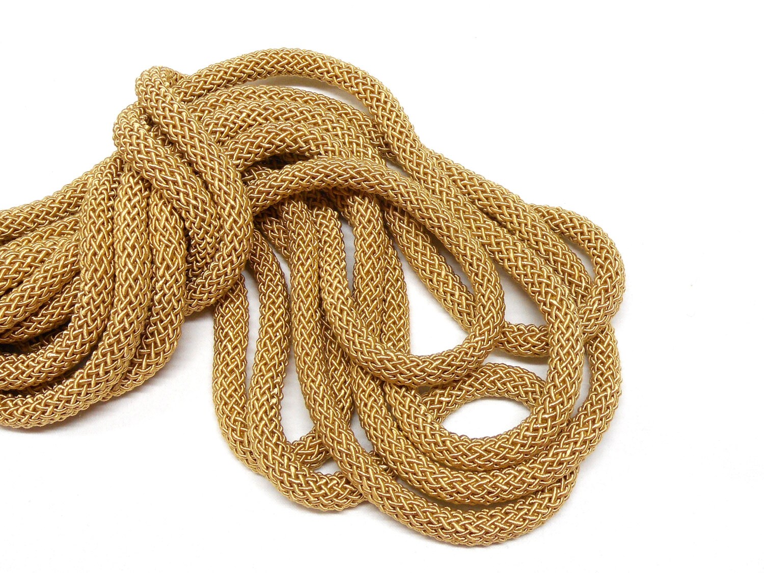 Gold Braided Oval Rope Cord Semisoft Trim Cord Artificial | Etsy