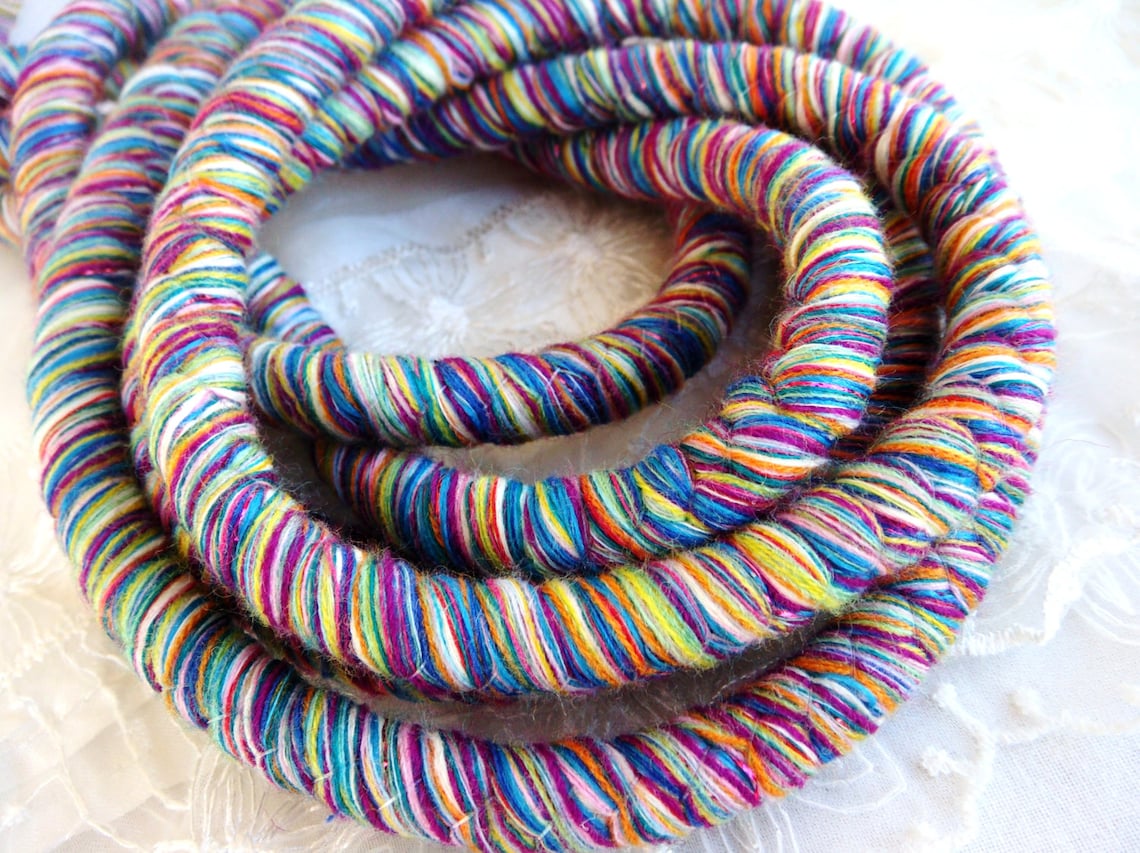Multi Color Wrapped Thread Rope Cord Covered Cording Fibre - Etsy