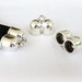 Silver Double End Caps 25x20x13mm (Ø 10.2mm Each Hole), Cords Edge ...