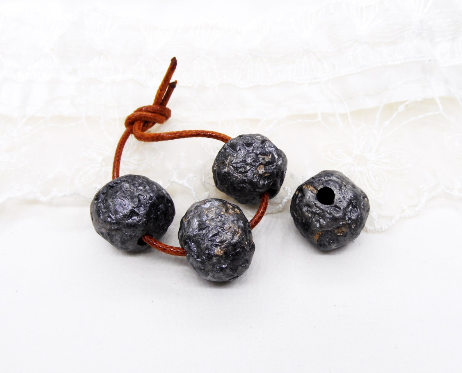 Irregular Round Ceramic Beads Matte Ceramic Slider Handmade | Etsy