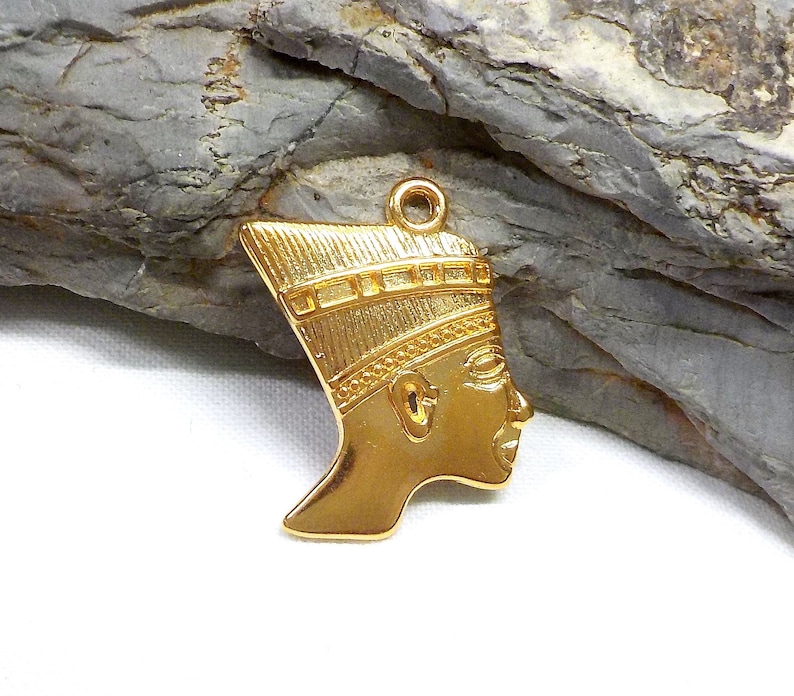 Gold Plated Egypian Pharaoh Pendant, Egyptian Jewelry, Ancient Egyptian ...