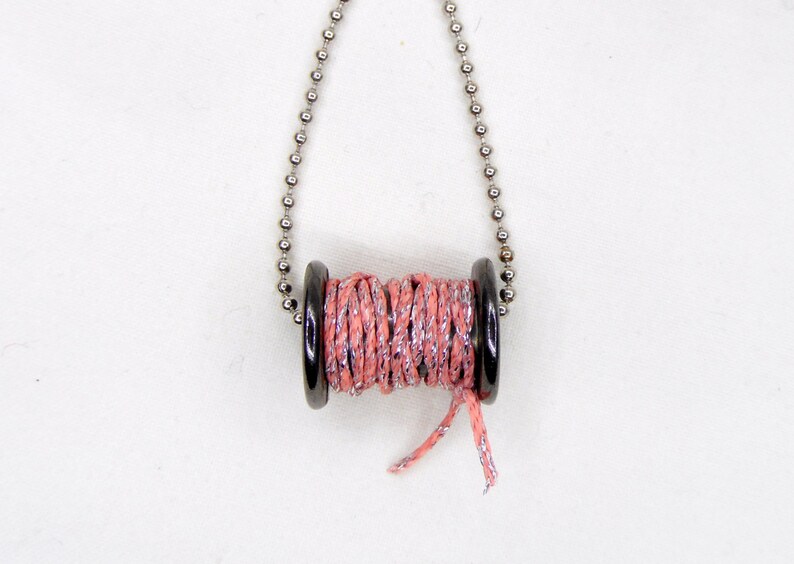 Bronze Metallic Spool Pendant Brass Antique Spool Pendant | Etsy