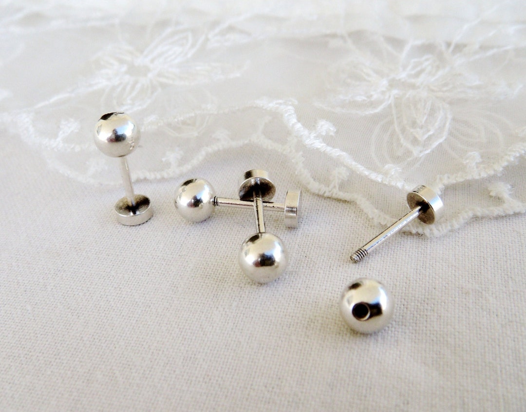Brass Pin With Screw Ball End 16x5mm balls 6mm, Silver 2 Pcs - Etsy