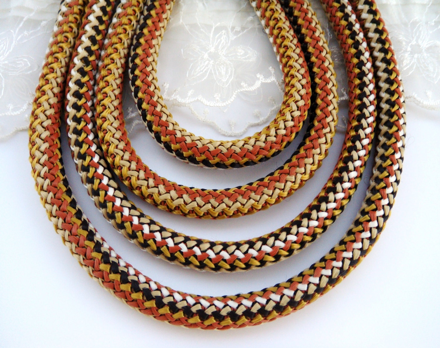 Braided Trim Rope Cord Semisoft Climbing Cord Brown Beige | Etsy