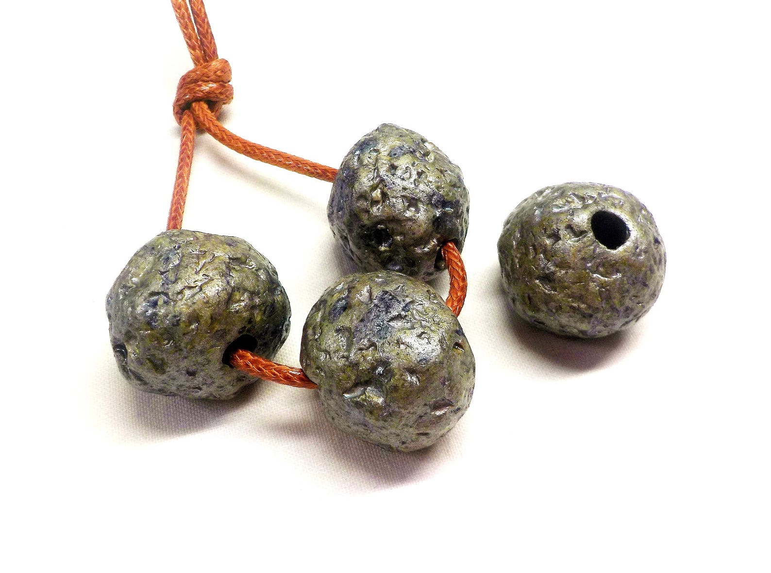 Irregular Round Ceramic Beads Matte Ceramic Slider Handmade - Etsy