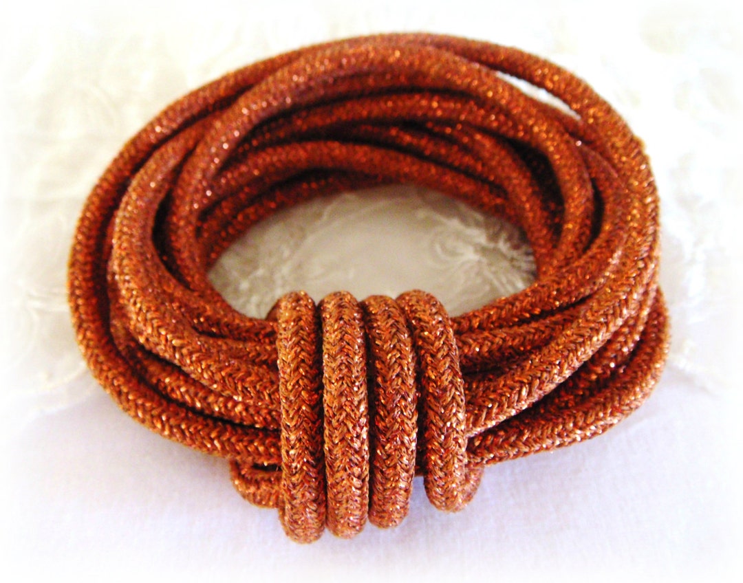 Metallic Copper Climbing Cord, Semisoft Rope Cord, Metalic Round Cord ...