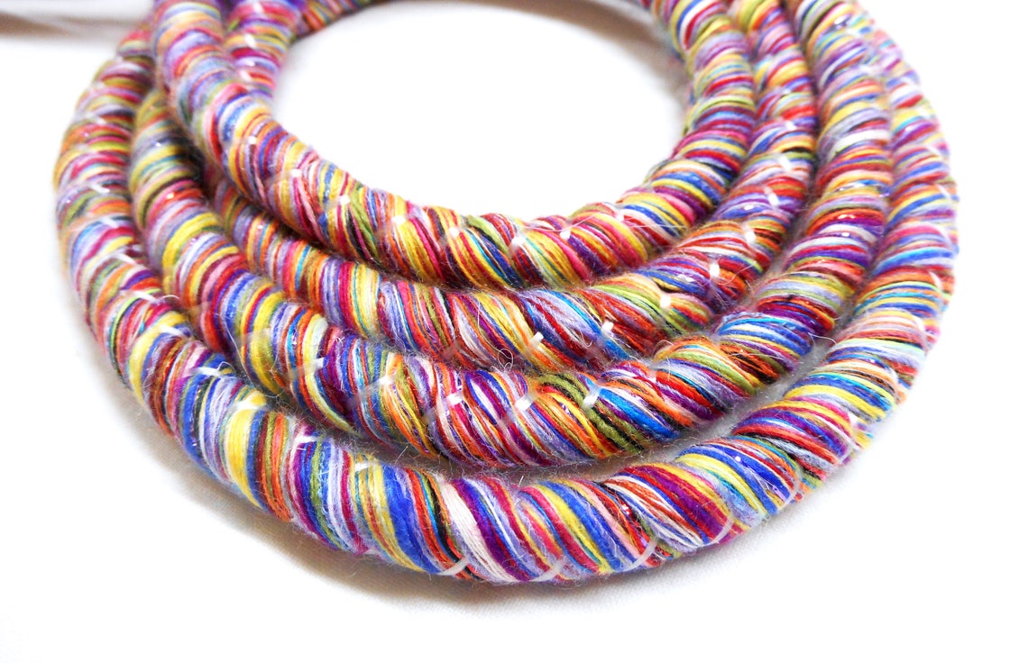 Multi Color Wrapped Thread Rope Cord Covered Cording Fibre - Etsy