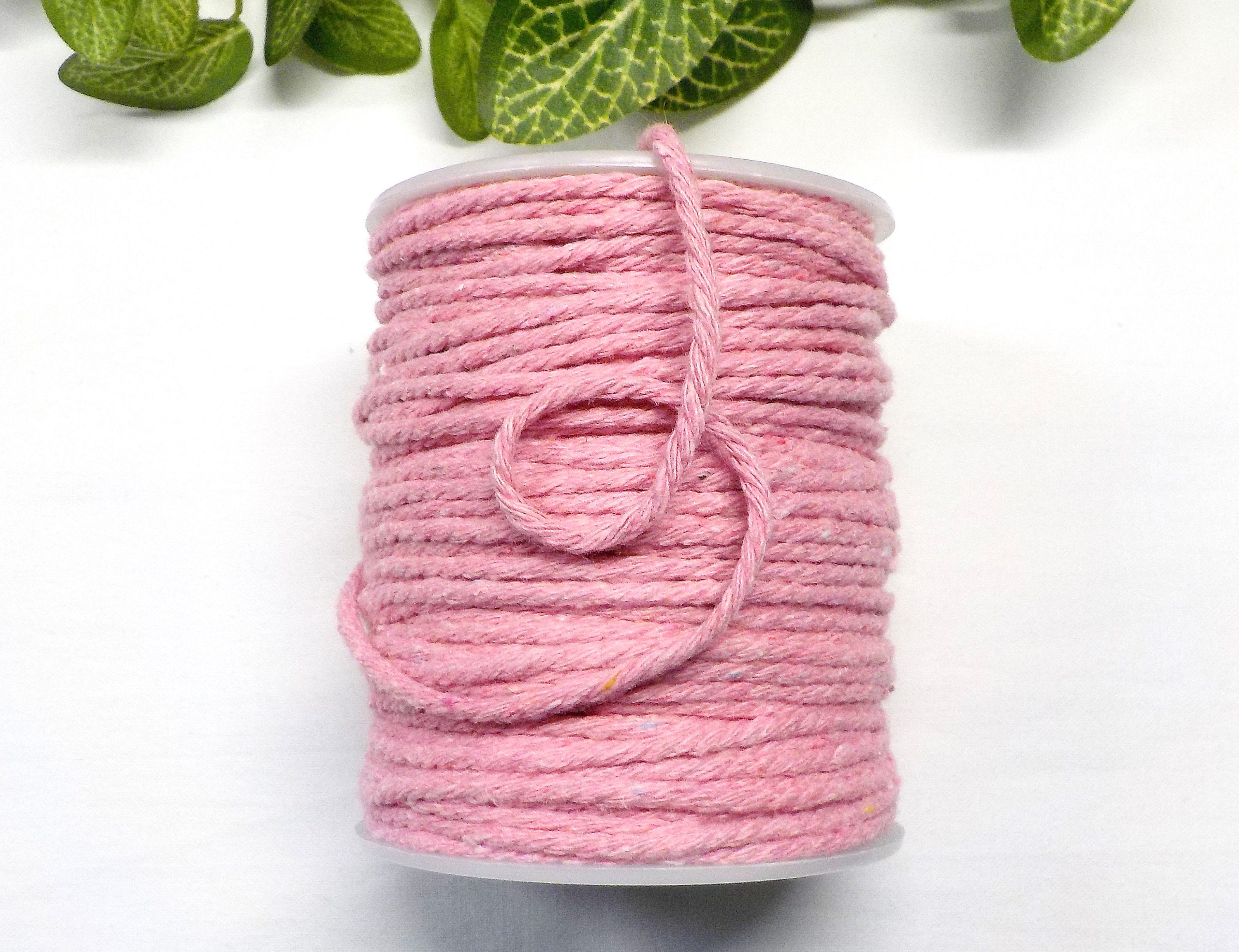 3mm Pink Macrame Cotton Rope 3-strand Twisted 100% Recycled | Etsy