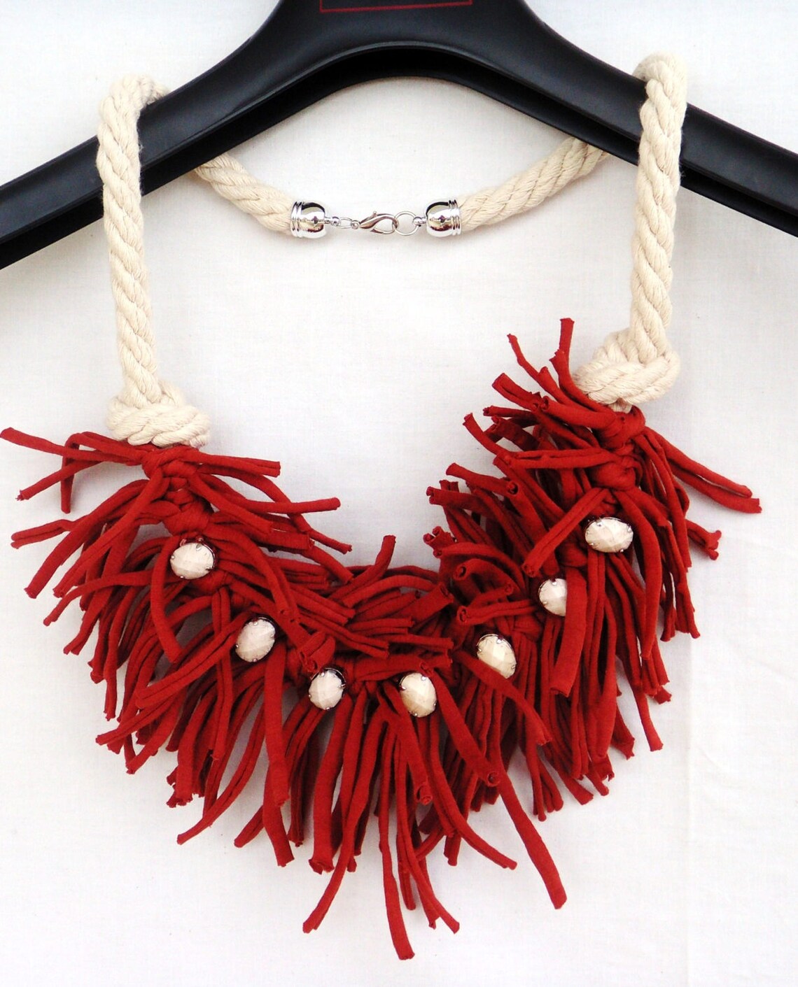 Bright Red T-Shirt Yarn Cotton Fabric T-Shirt Tricot Fabric | Etsy