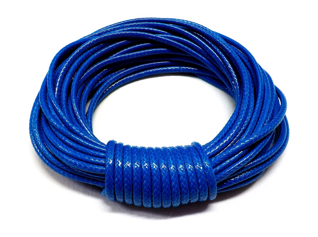 Blue Korean Waxed Cord, Blue Polyester Wax Cord, Snake Effect Cord ...
